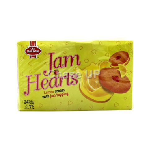 Kolson Jam Heart Lemon Sandwich Biscuit T/P Box 24pcs